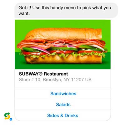 Subway Sandwich Order Form